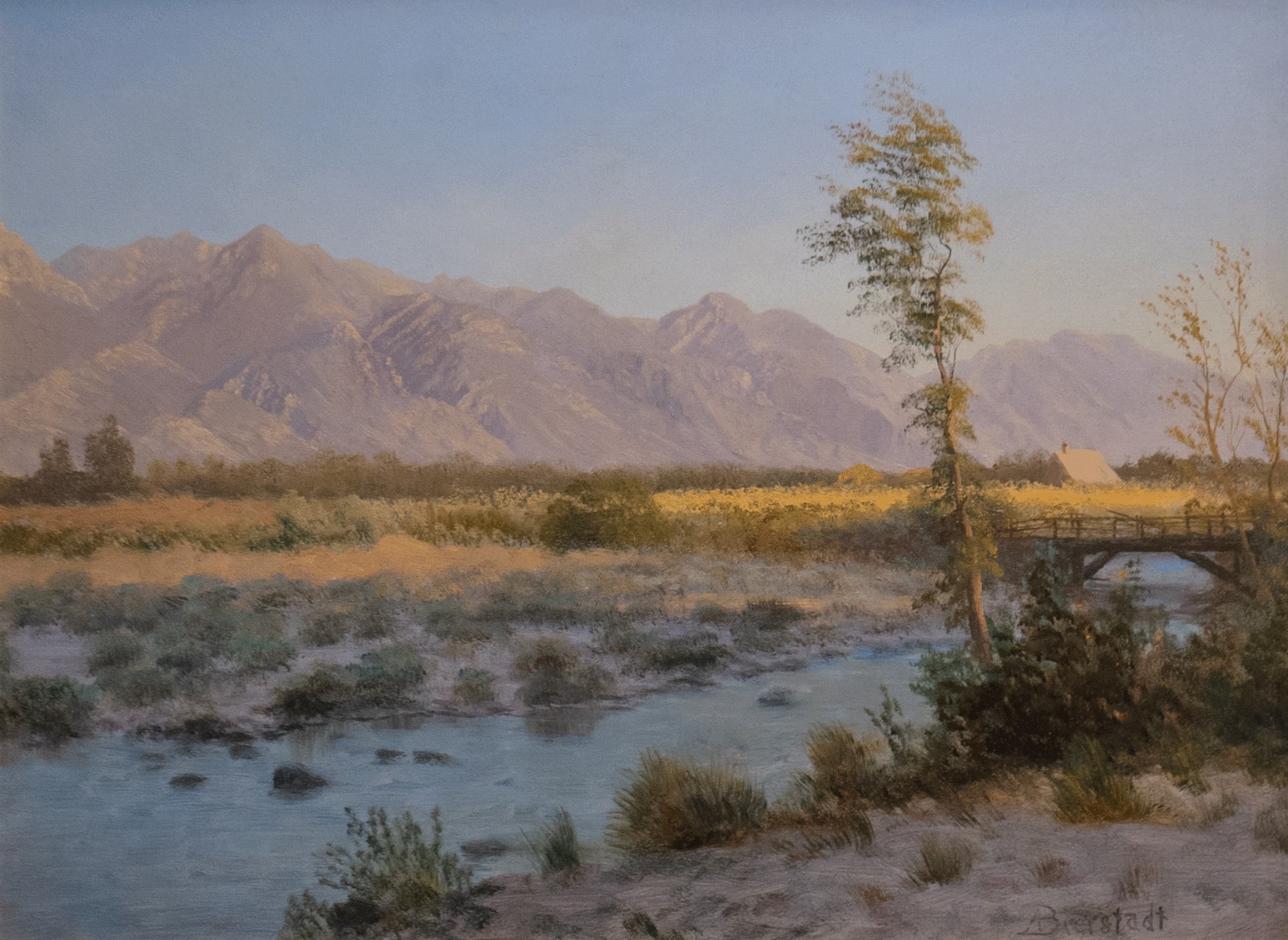 Bridge Over the Jordan River, Lehi, Utah by Albert Bierstadt – Anthonys ...
