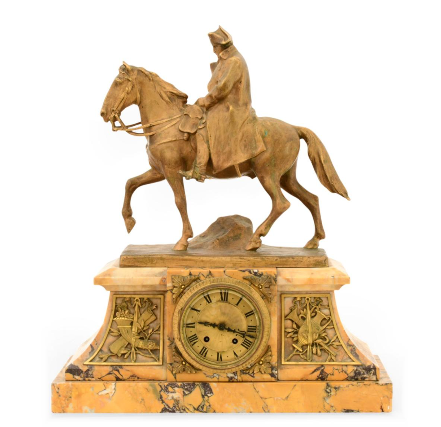 Bronze of Napoleon on Horseback on a Marble Clock Plinth – Anthonys ...