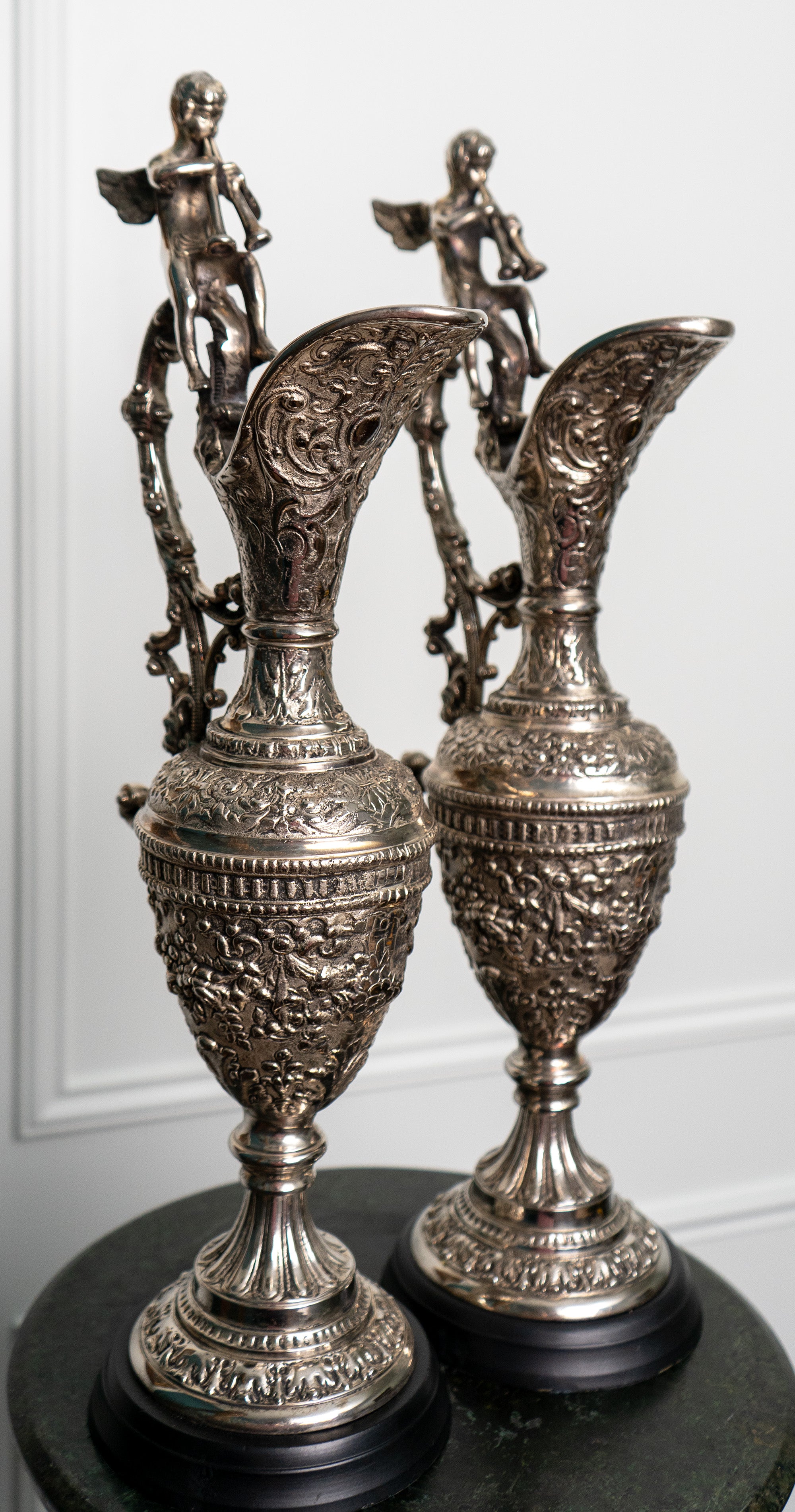 Pair of Silverplate Ewers – Anthonys Fine Art & Antiques