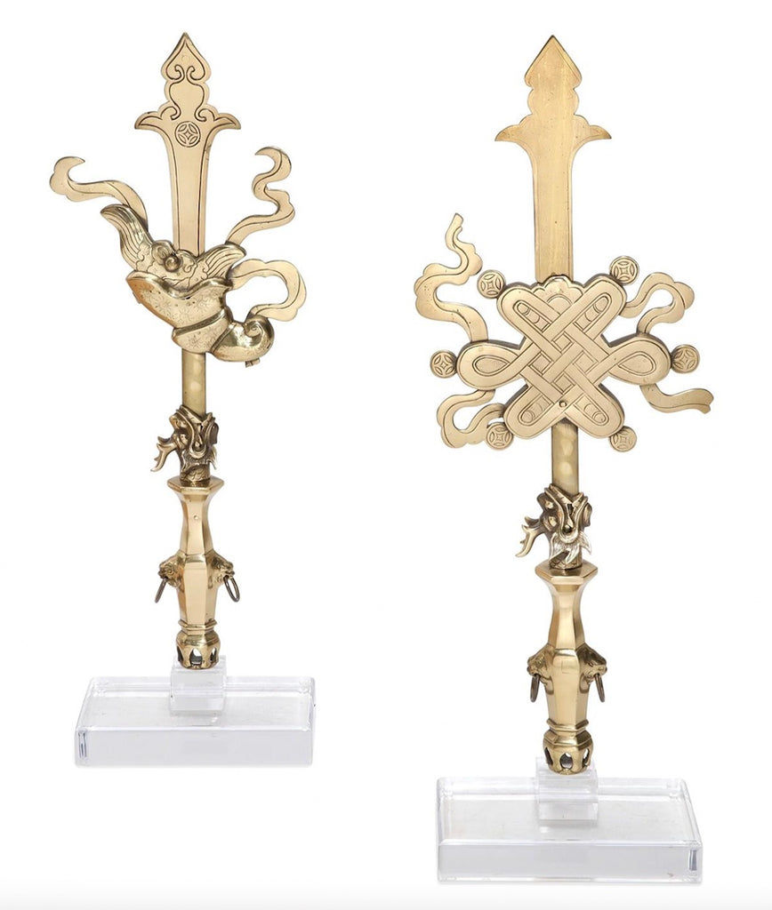 Two Chinese Auspicious Temple Emblems – Anthonys Fine Art & Antiques